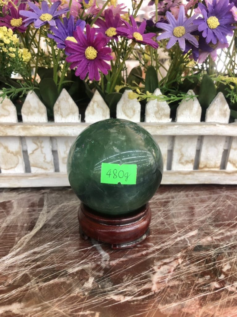 Quả cầu phong thủy đá thạch anh xanh - Đường kính 6,4cm - ThuyHoaStone
